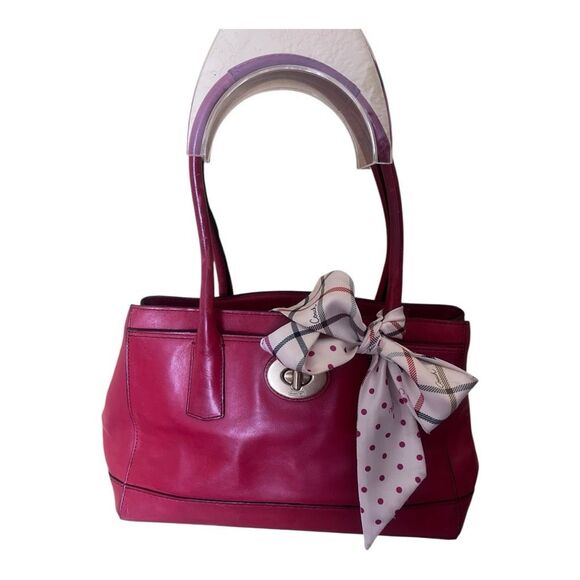 Coach | Bags | Coach Soft Leather Hampton Madeline Satchel Shoulder Bag ...